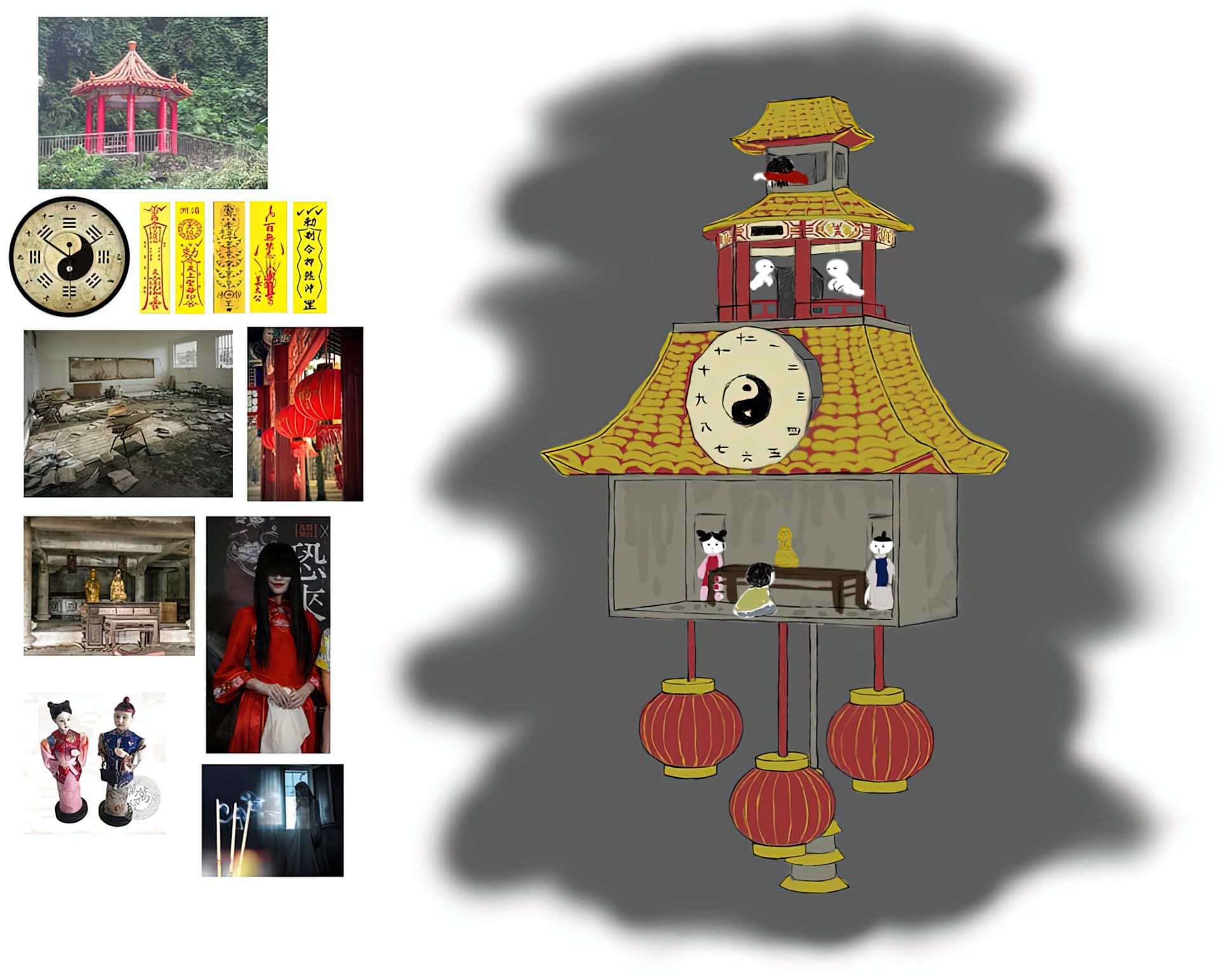 Yin Temple - Themed Cuckoo Clock | Victor Lin VFX